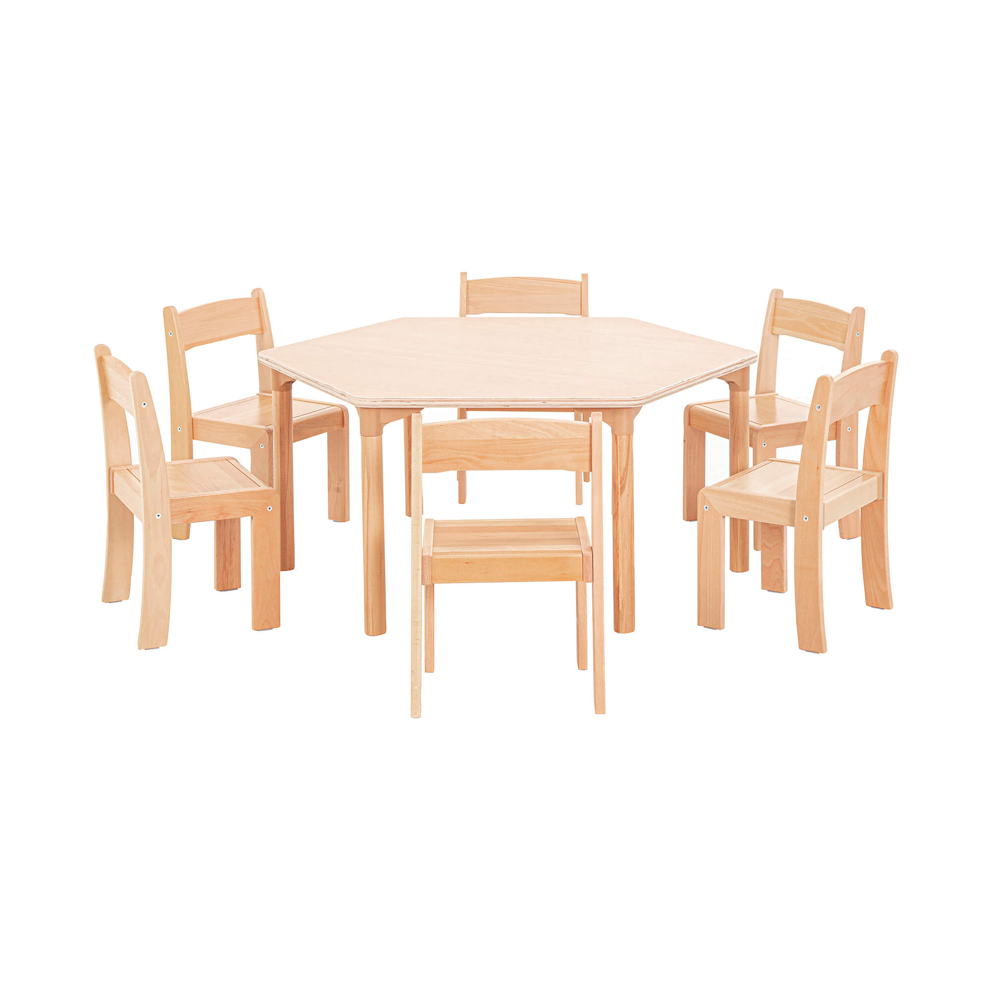 Beechwood Hexagon Table | Profile Education